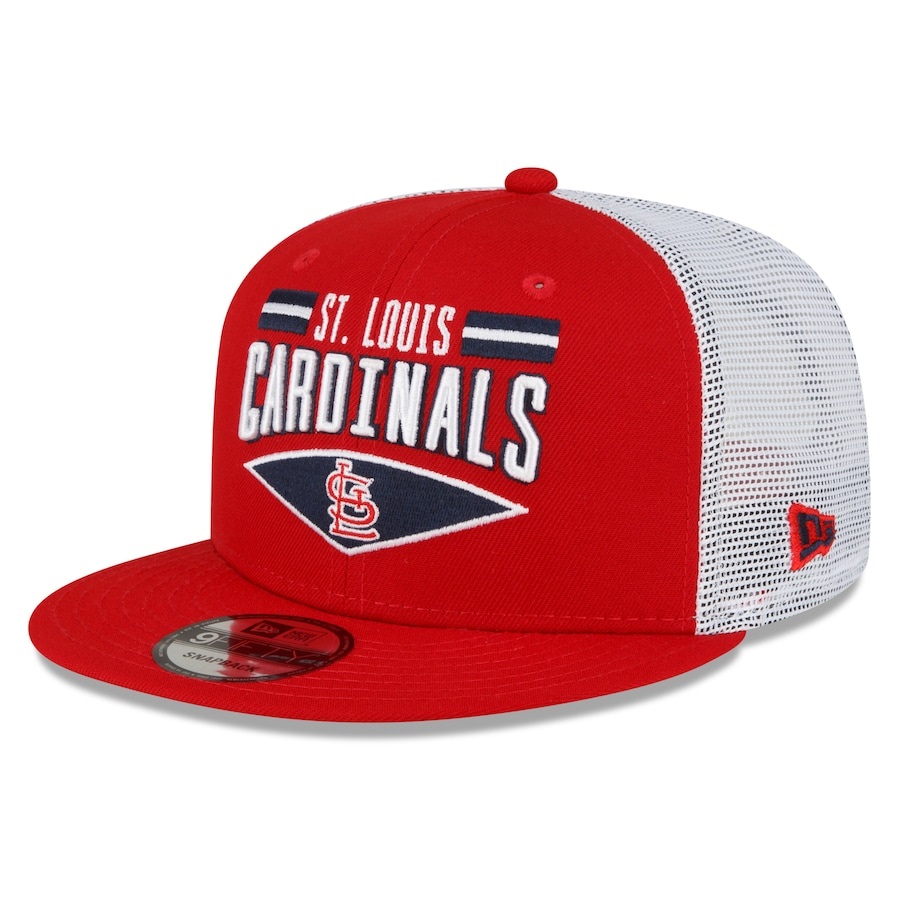 New Era St. Louis Cardinals Red/White Base Trucker 9FIFTY Snapback Hat ...